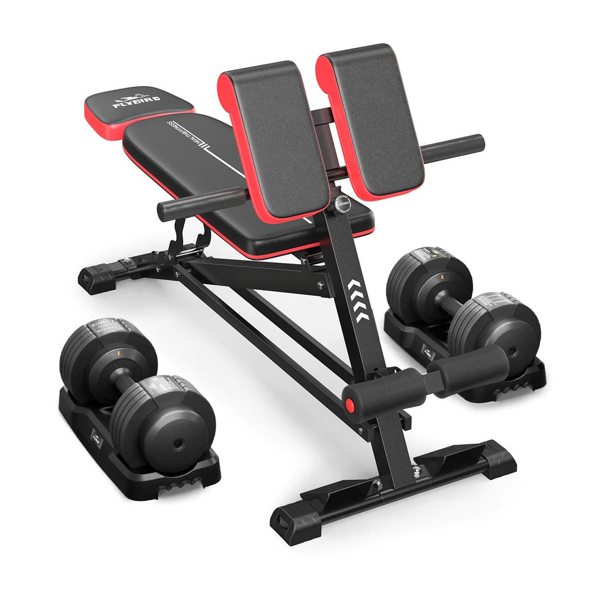 Bundle: Flybird Adjustable Dumbbells 55 Lbs (1 Pair) + Roman Chair ... Bundle: Flybird Adjustable Dumbbells 55 Lbs (1 Pair) + Roman Chair ...
