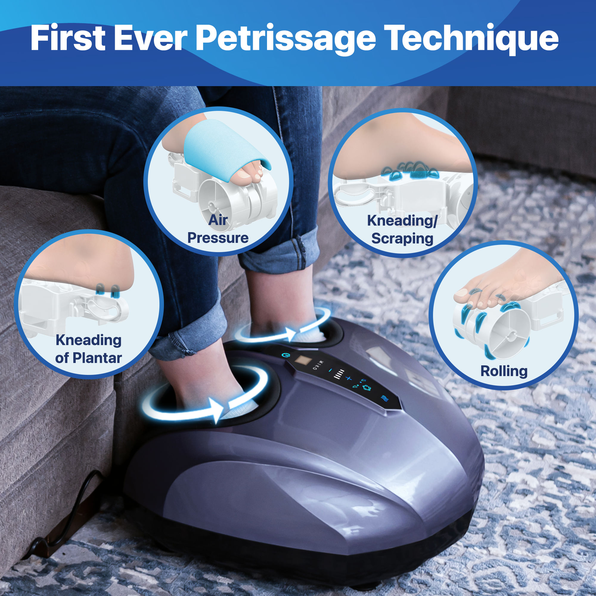 Yoisho Shiatsu Foot Massager With Kneading And Switchable Heat